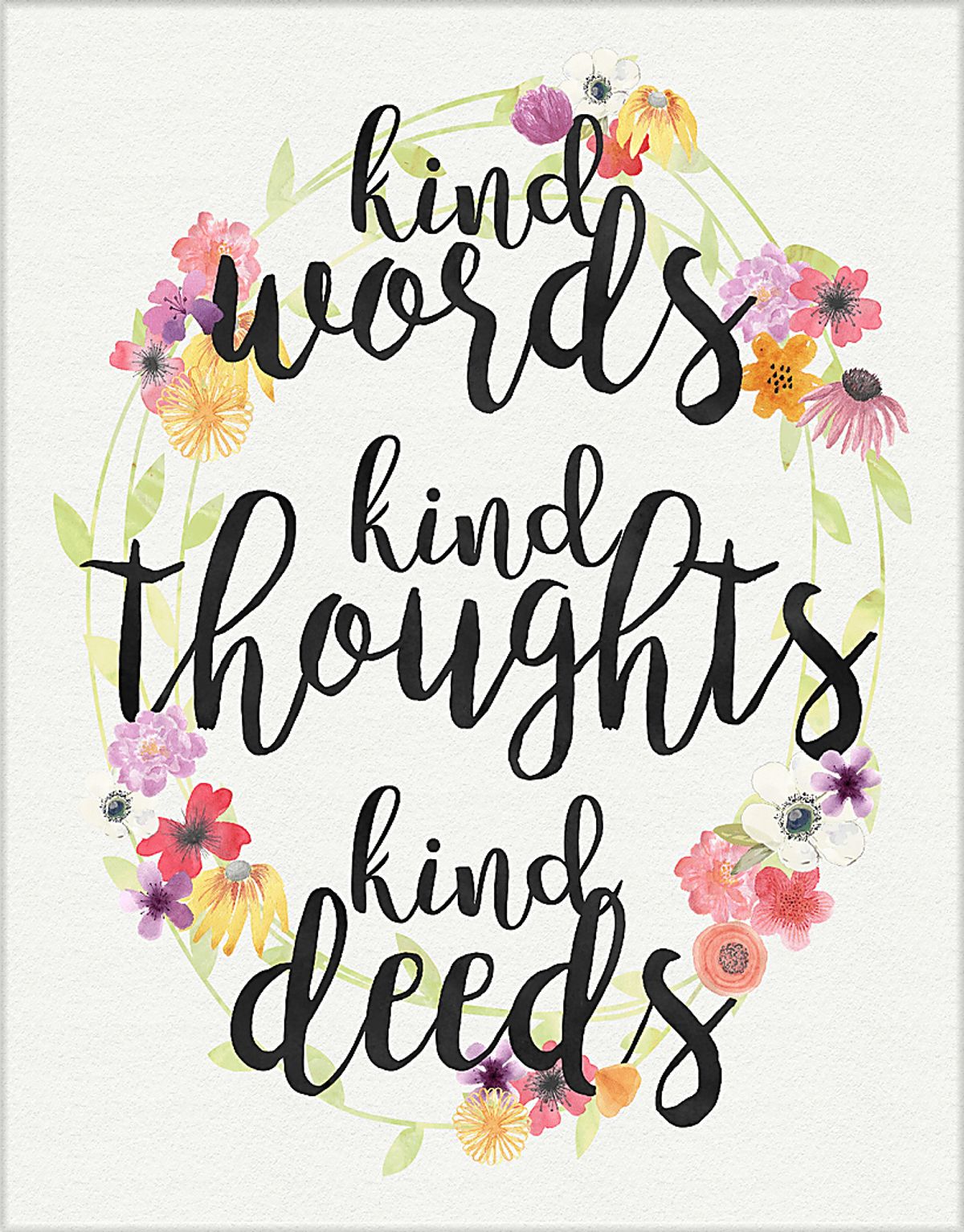 Kids Kind Words Floral Artwork - Rooms To Go