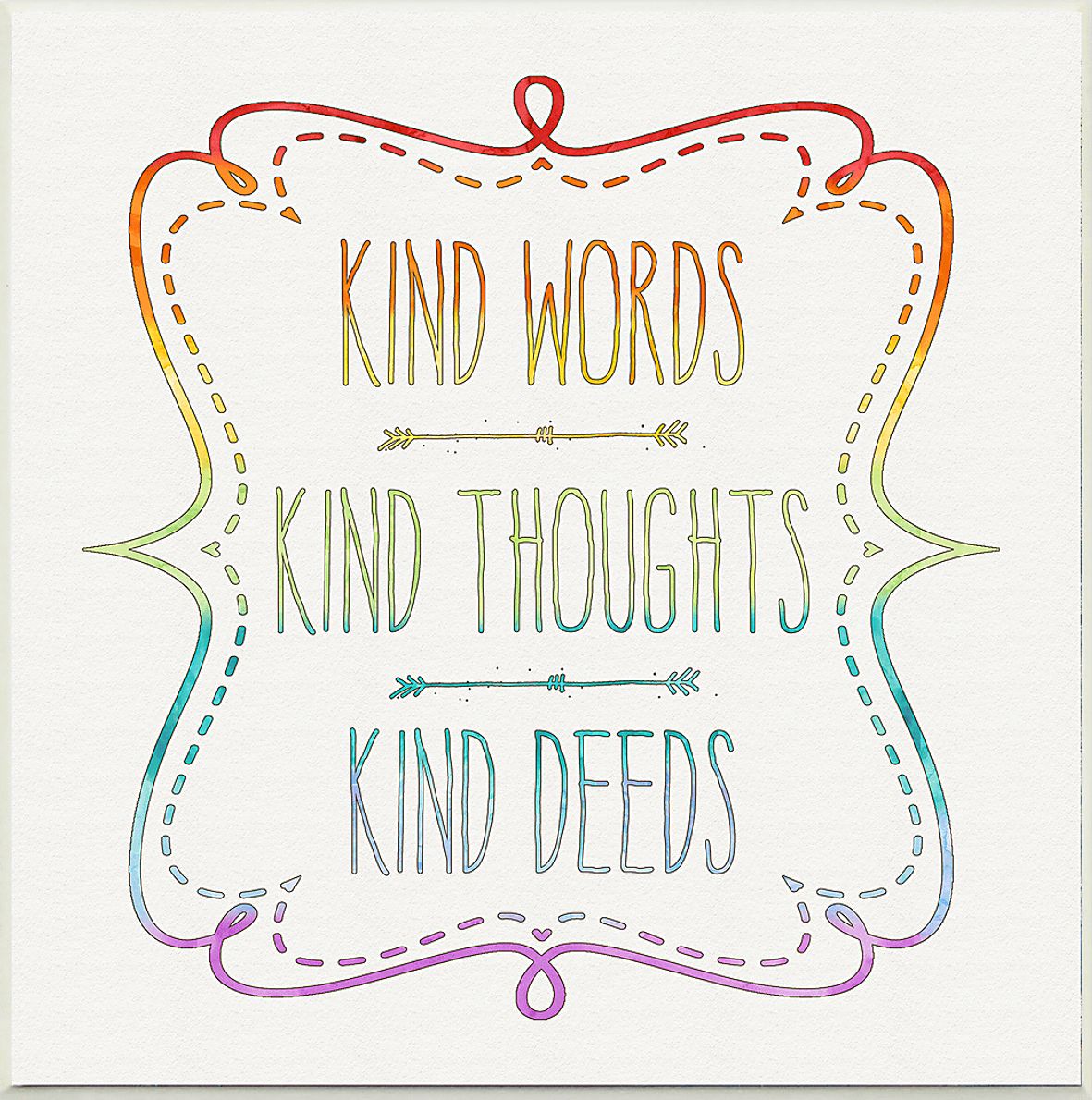 Kids Kind Words Rainbow Artwork - Rooms To Go