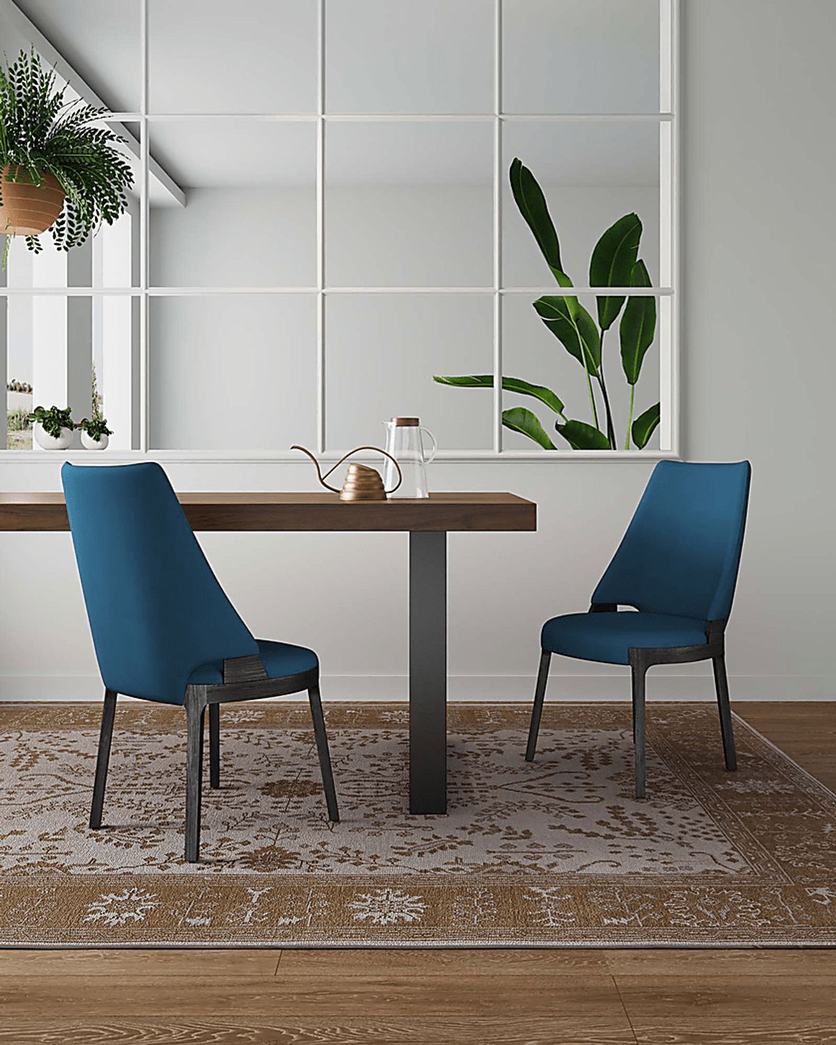 Kingery Blue Velvet Plush Dining Chair, Set Of 2 | Rooms to Go