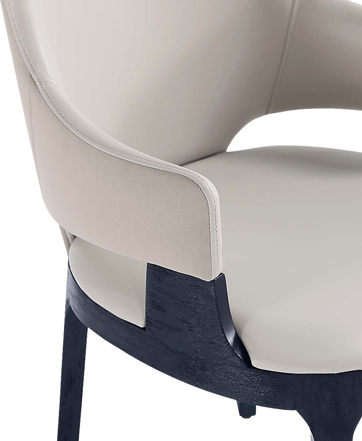 Kingery Light Gray Velvet,Vinyl Fabric,Plush Arm Chair | Rooms to Go