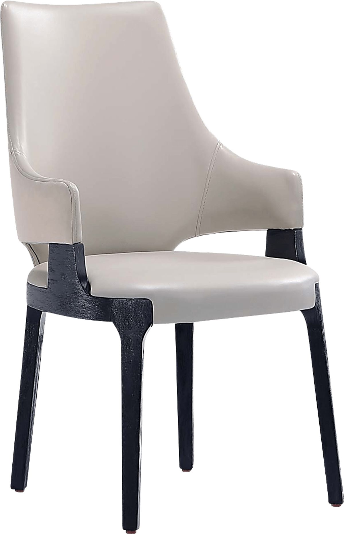 Kingery Light Gray Velvet,Vinyl Fabric,Plush Arm Chair | Rooms to Go