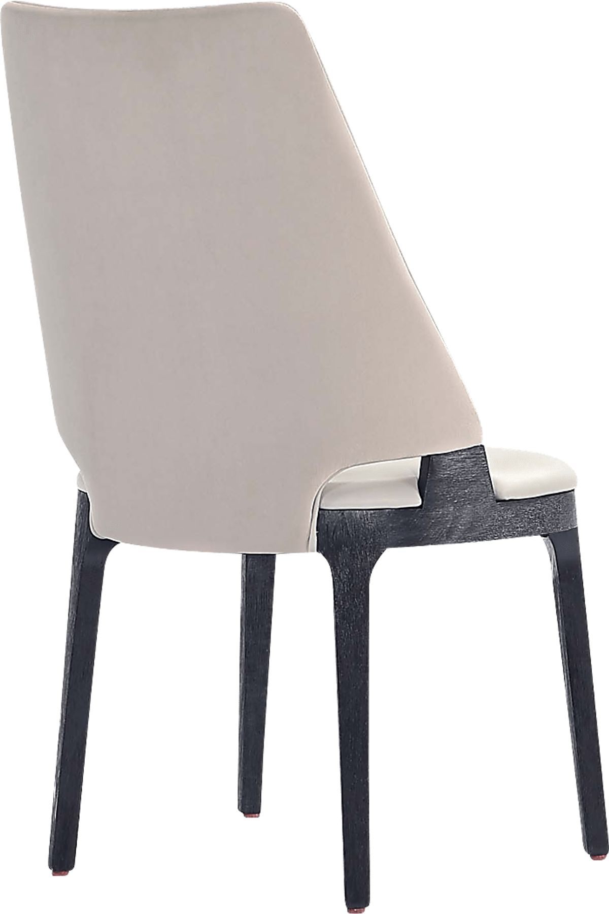 Kingery Light Gray Velvet,Vinyl Fabric,Plush Dining Chair, Set Of 2 ...