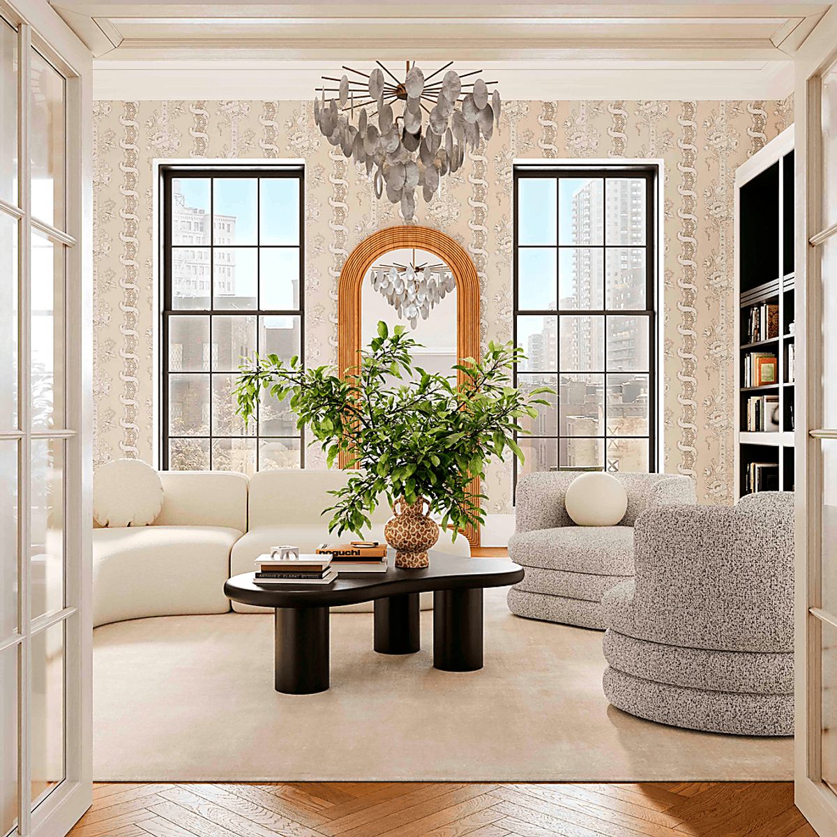 Kingsley Gray Linen Fabric Swivel Accent Chair | Rooms to Go