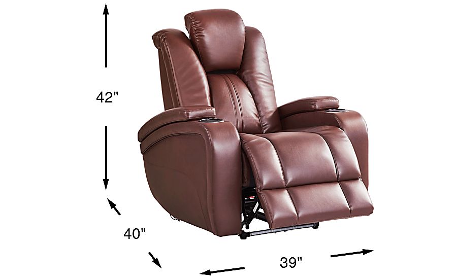Kingvale Court Mocha Dual Power Recliner - Rooms To Go
