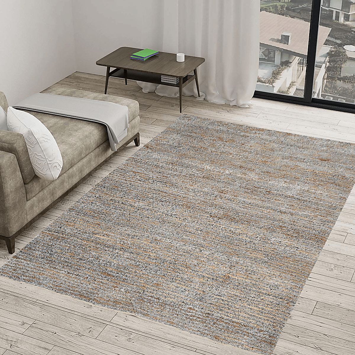 Kinipon Gray,Natural Beige,Gray,White Rugs | Rooms to Go