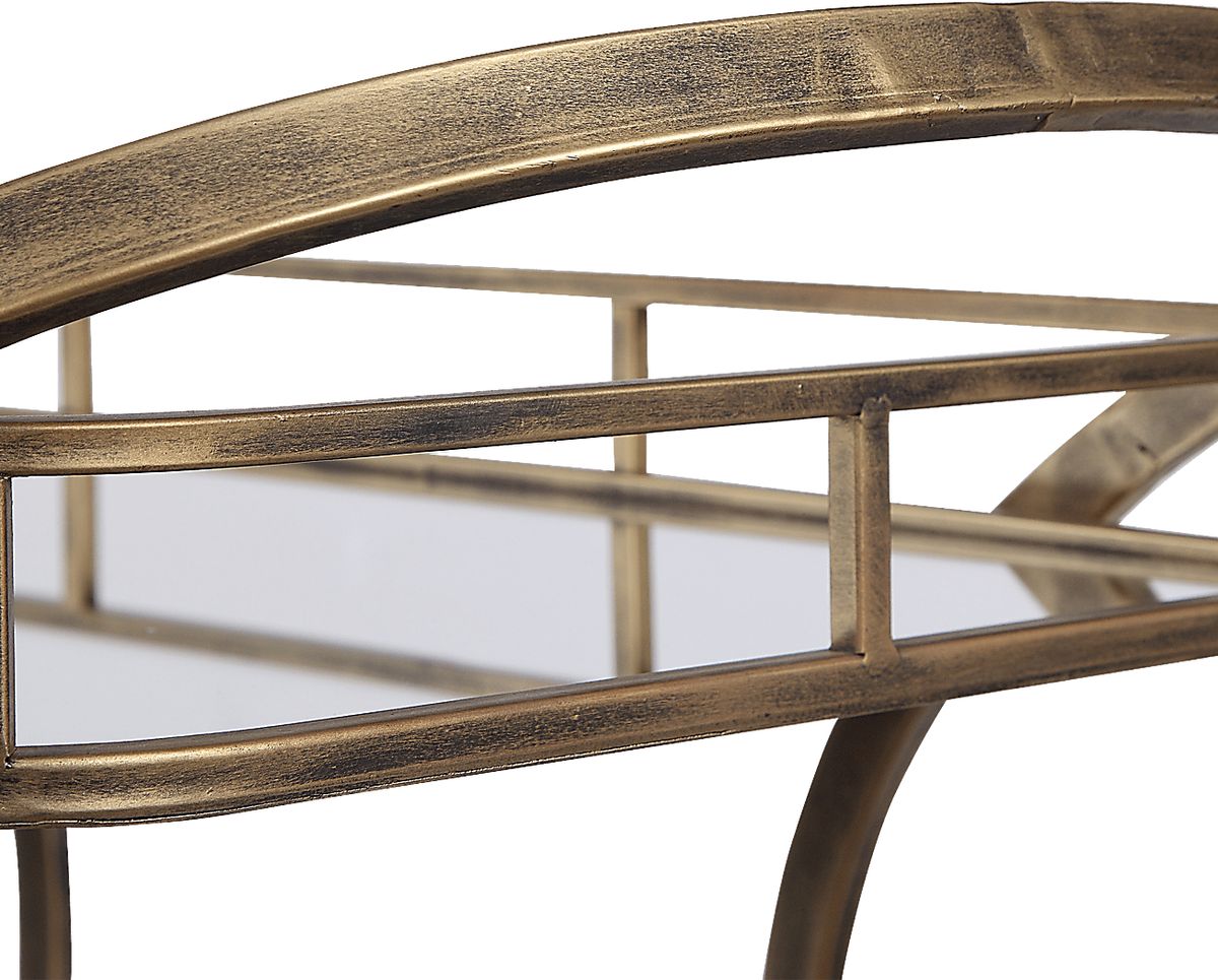 Kinoo Gold Yellow Bar Cart | Rooms to Go