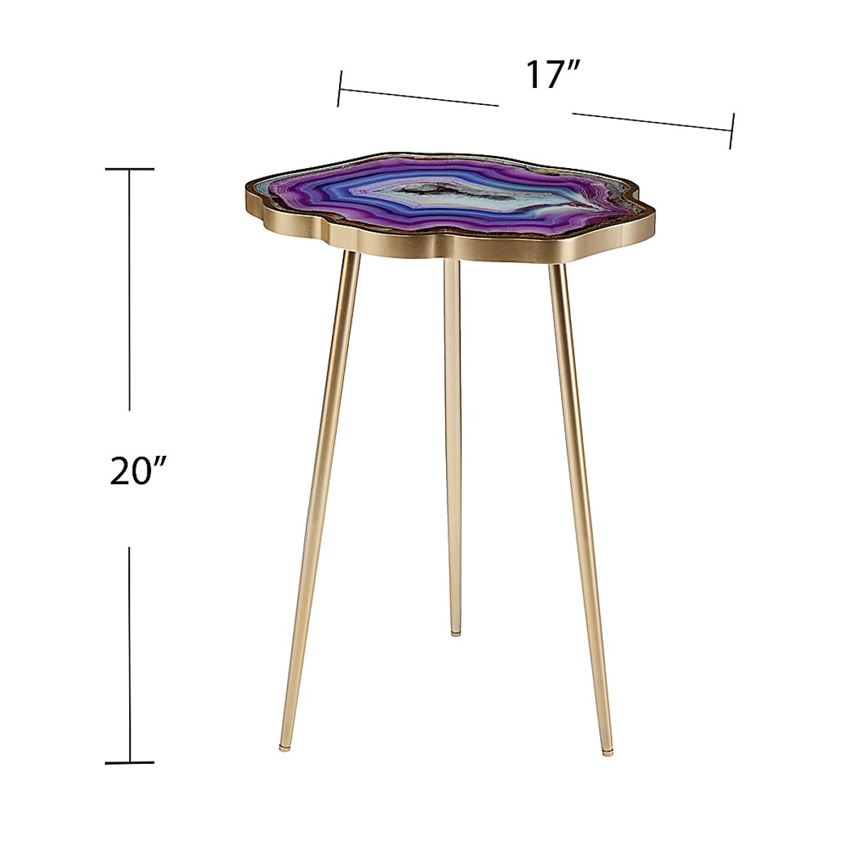 Kinzieway Purple Colors Accent Table | Rooms to Go