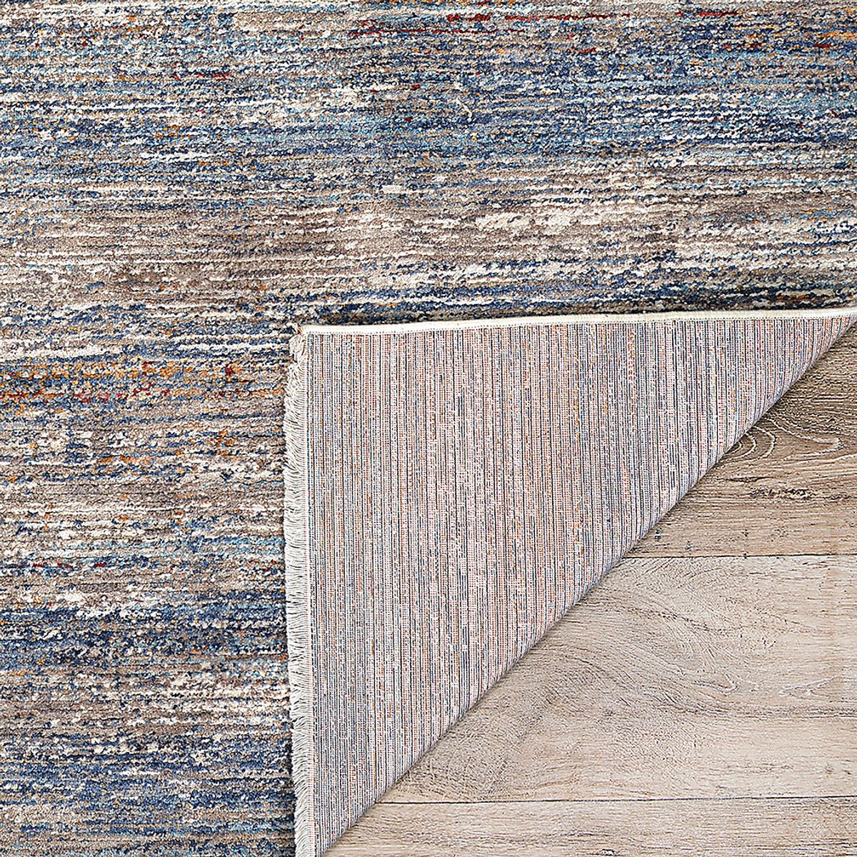 Kirkfell Denim,Light Brown Blue,Brown Rug | Rooms to Go