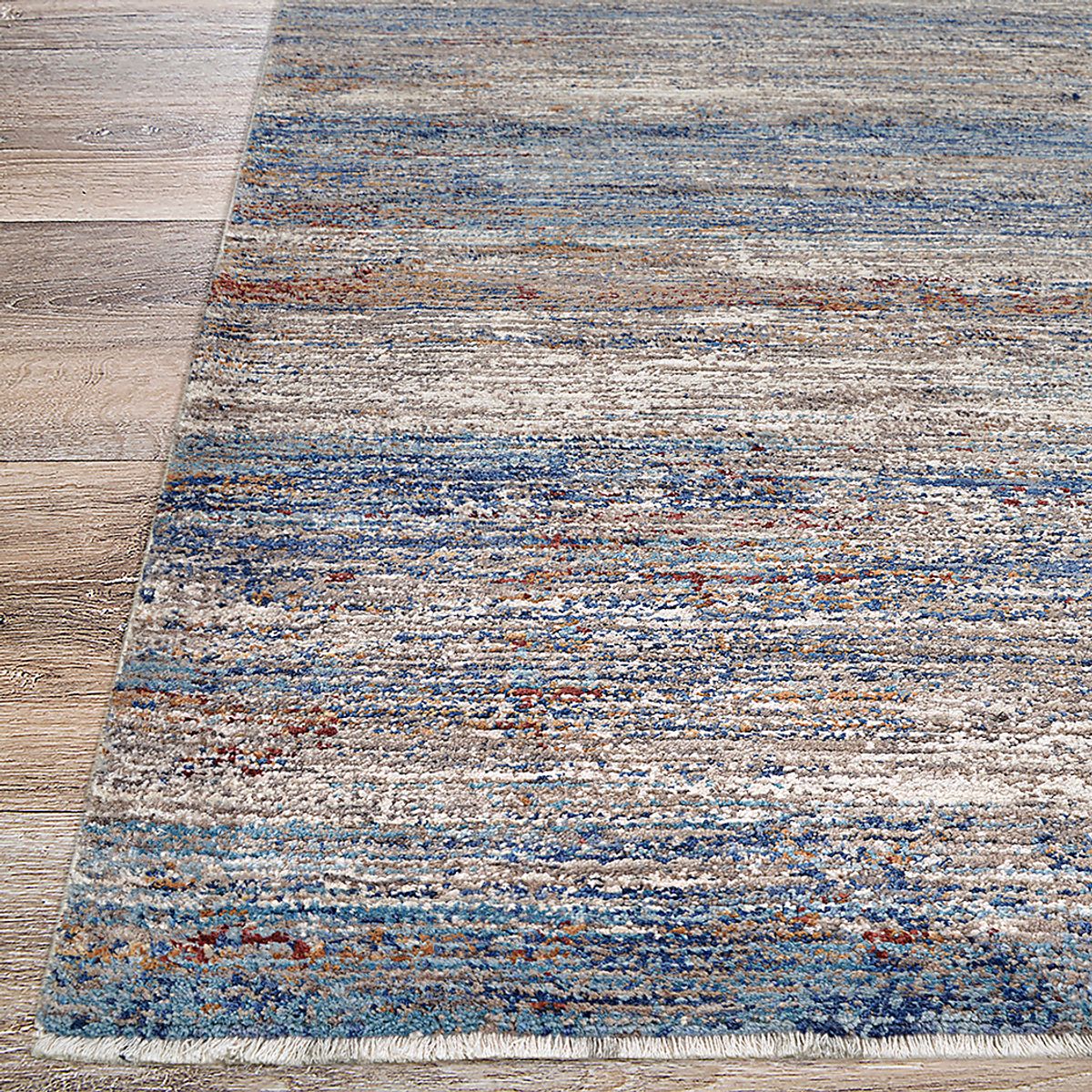 Kirkfell Denim,Light Brown Blue,Brown Rug | Rooms to Go