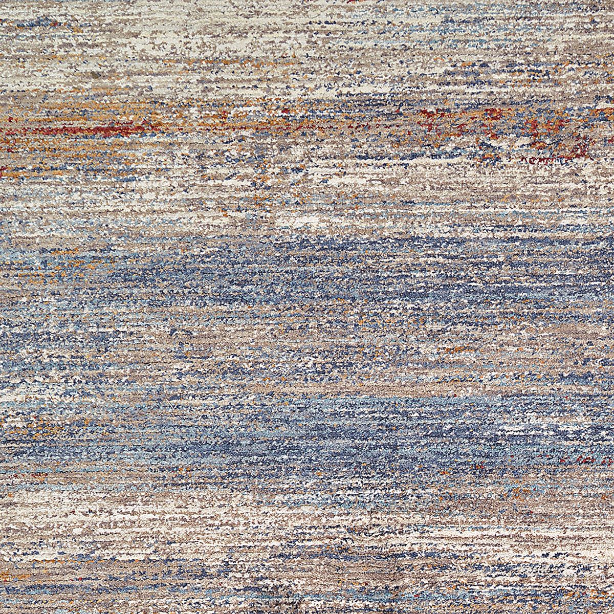 Kirkfell Denim,Light Brown Blue,Brown Rug | Rooms to Go