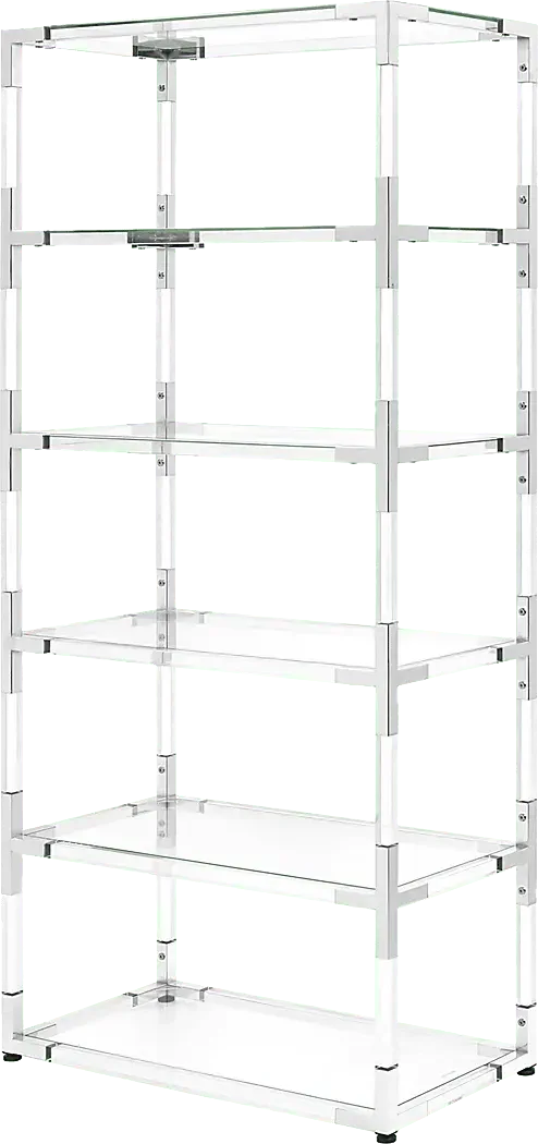 Kisia Clear White Bookcase | Rooms to Go