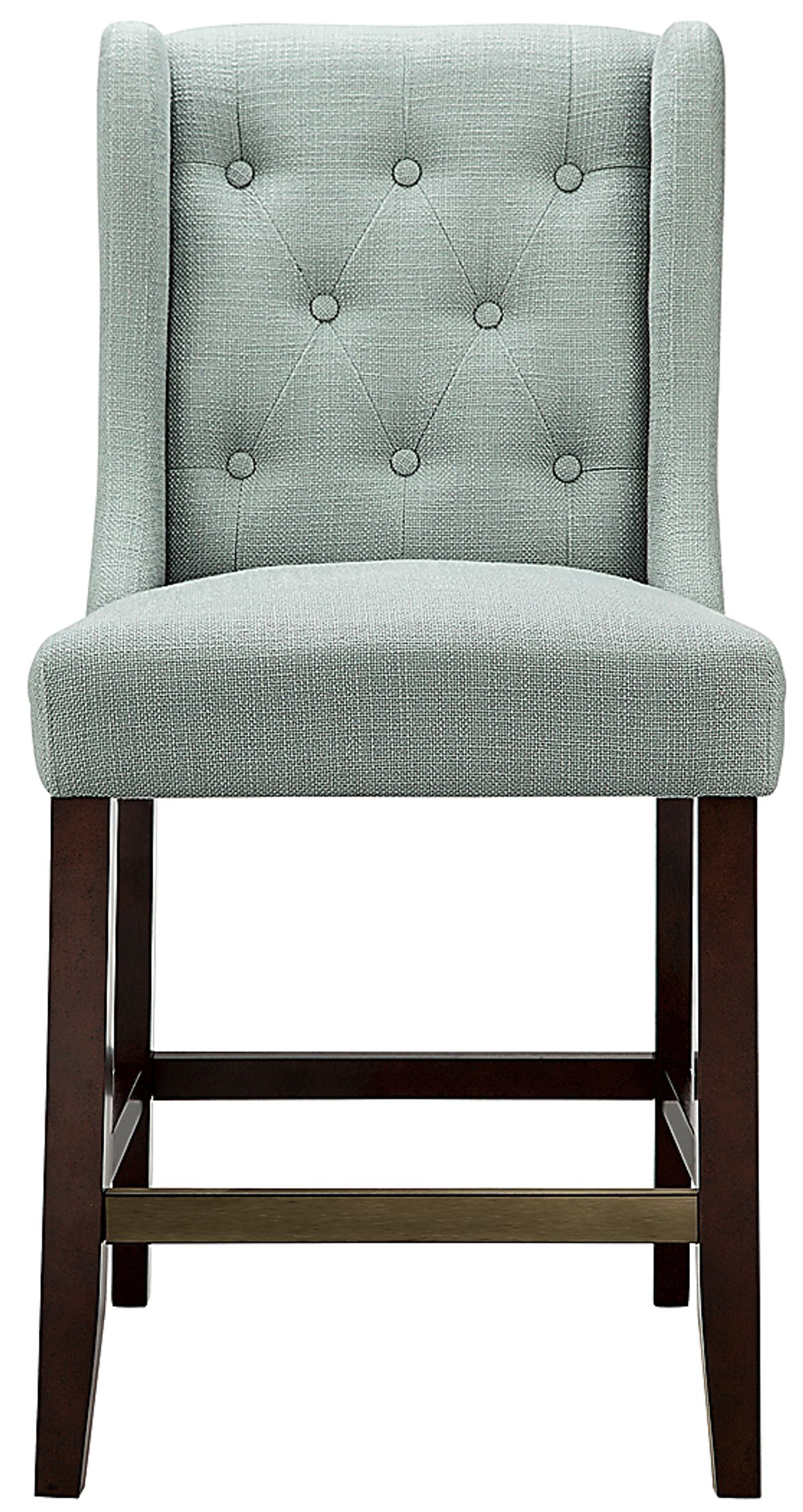 Kitmore Espresso Dark Wood Blue Counter Height Stool | Rooms to Go