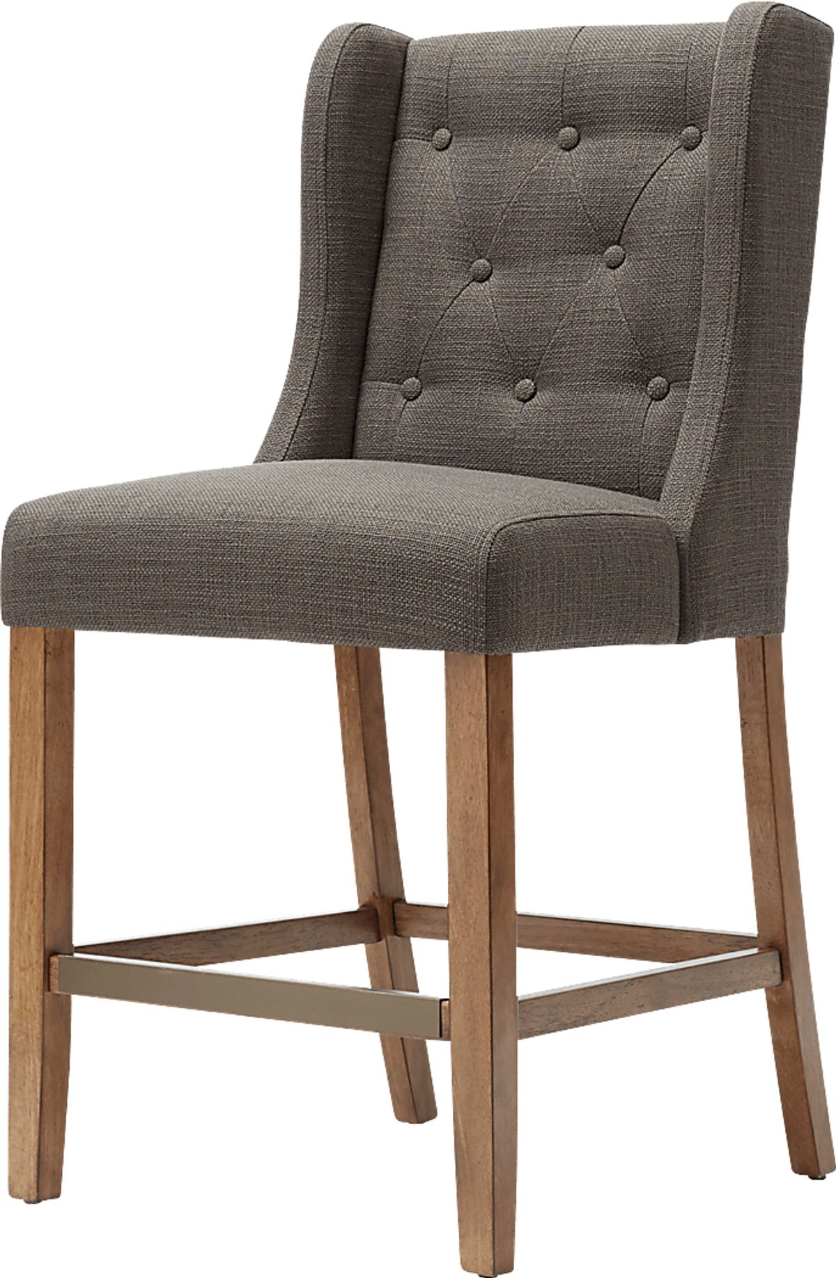 Kitmore Brown Dark Wood Charcoal Black,Gray Counter Height Stool ...