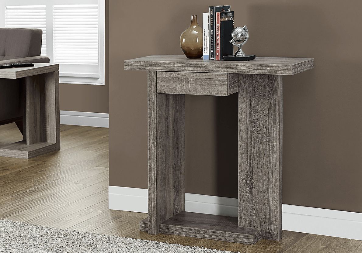 Kittrell Taupe Console Table - Rooms To Go