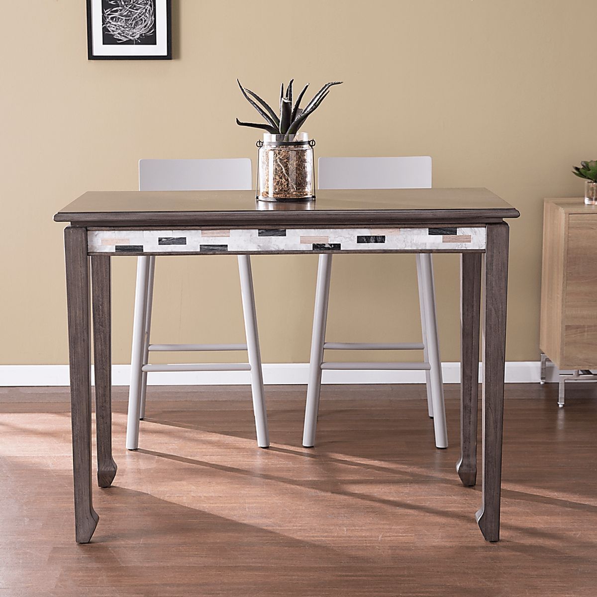 Kleinkert Gray Counter Height Dining Table | Rooms to Go