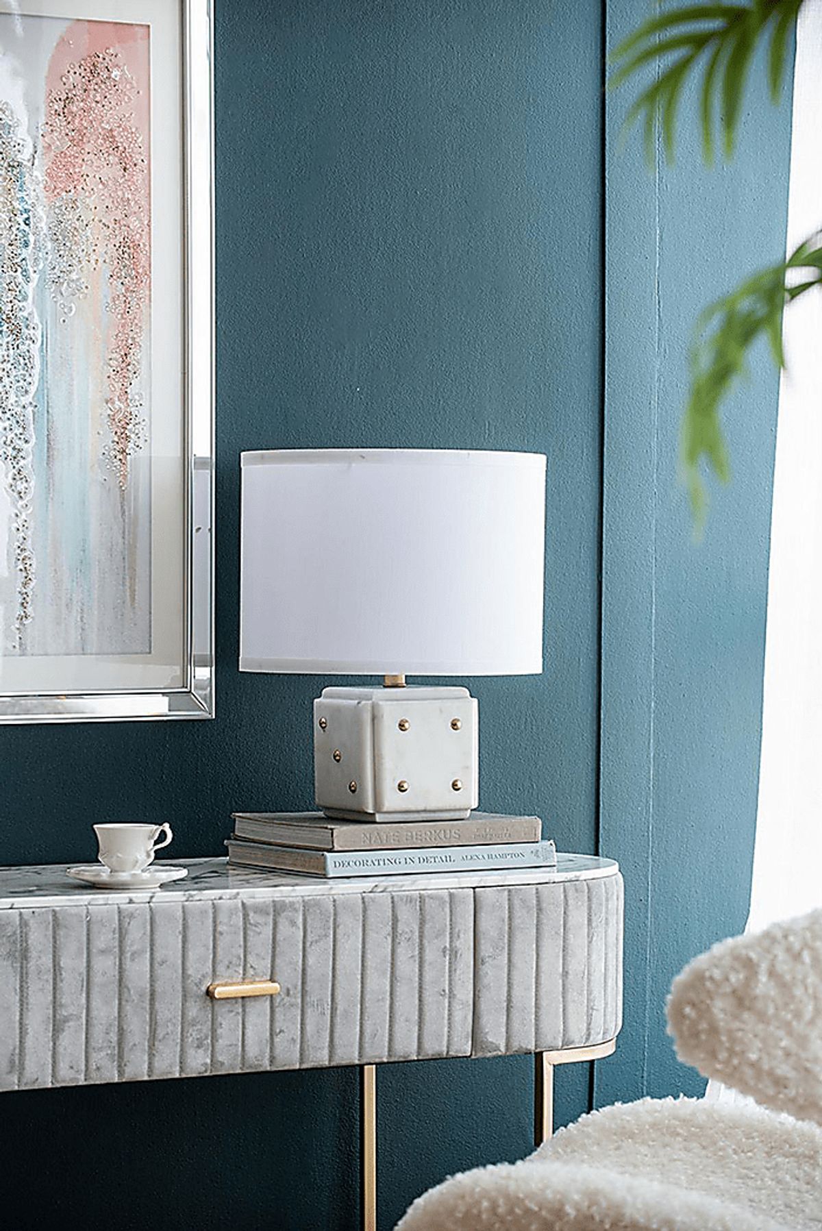 Klinger Shade White Table Lamp | Rooms to Go