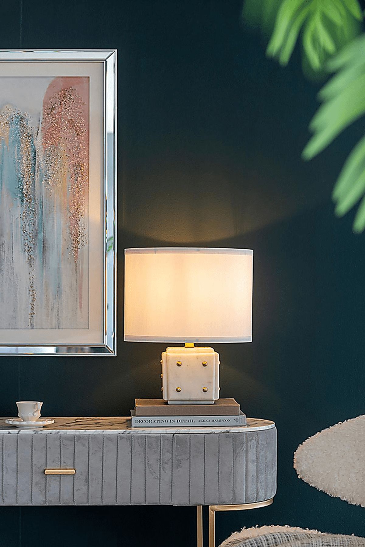 Klinger Shade White Table Lamp | Rooms to Go