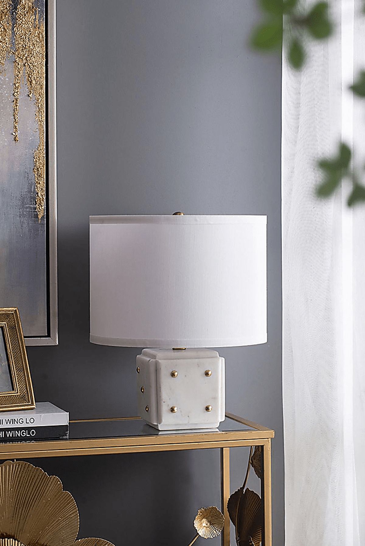 Klinger Shade White Table Lamp | Rooms to Go