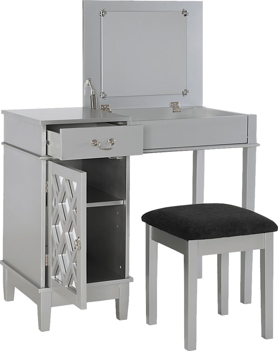 Klingle Gray Vanity Set - Rooms To Go
