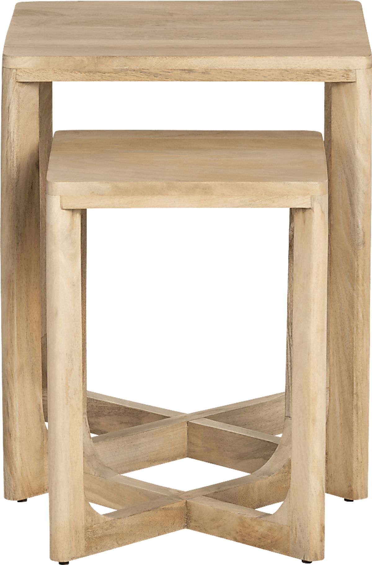 Koivu Light Wood Fruitwood Brown Nesting Table, Set Of 2 | Rooms to Go