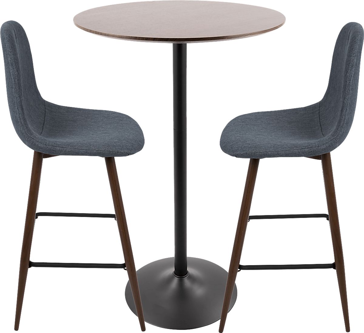 Kokai Walnut Dark Wood 3 Pc Dining Set | Rooms to Go