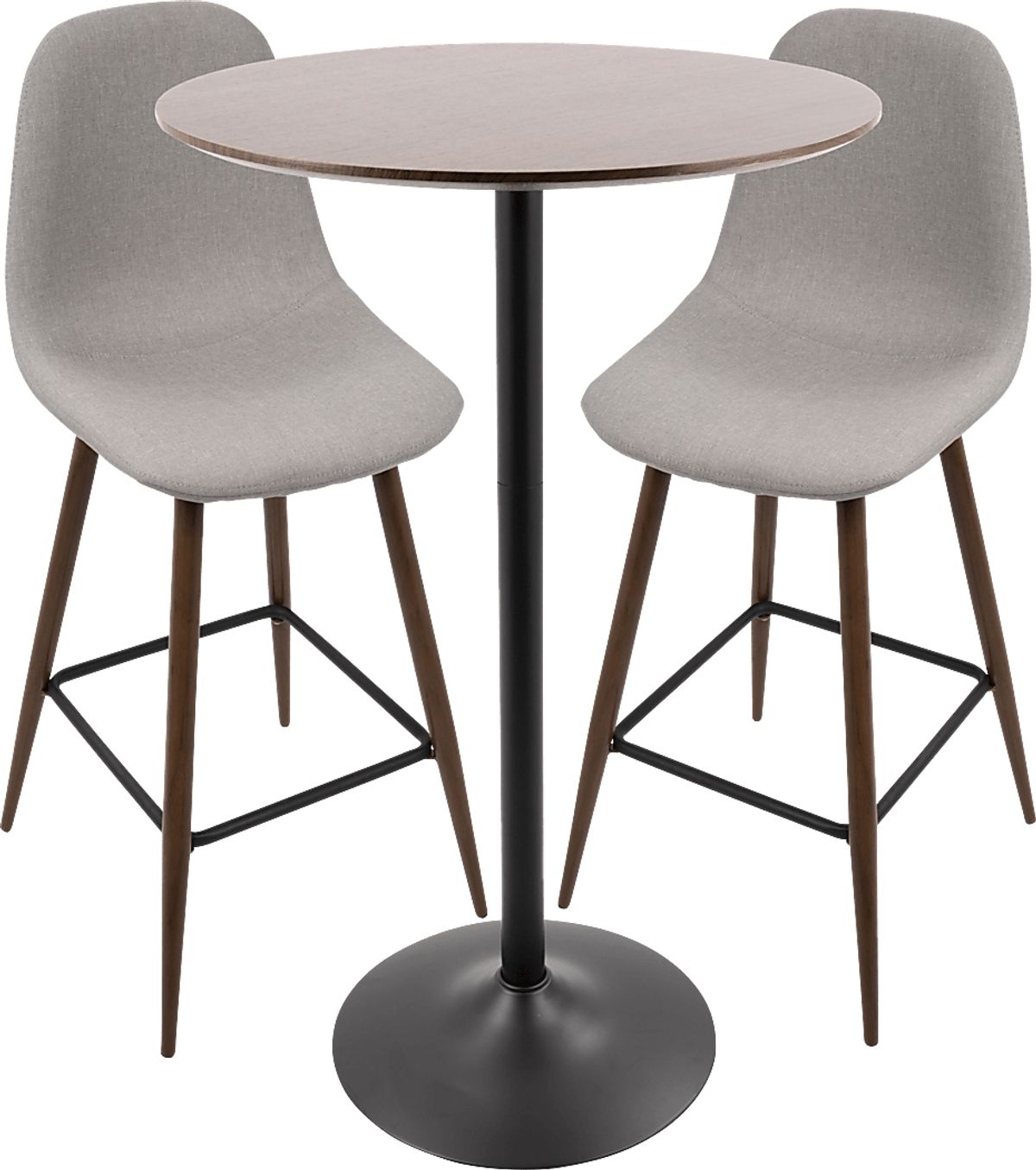 Kokai Walnut Dark Wood 3 Pc Dining Set | Rooms to Go