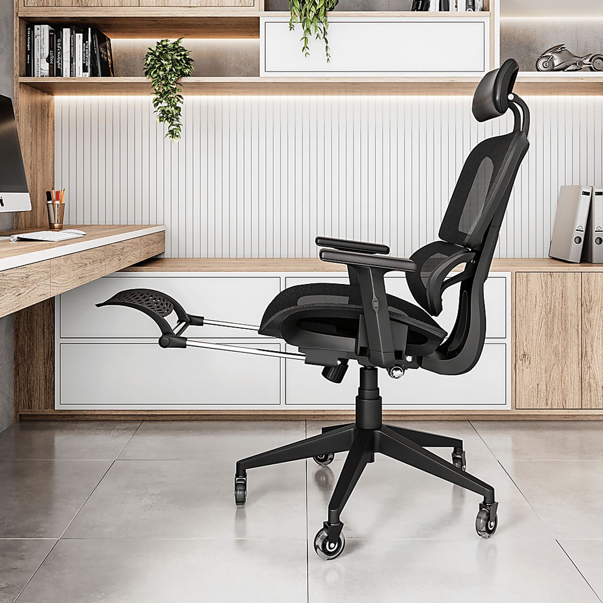Konai Black Fabric Desk Chair | Rooms to Go