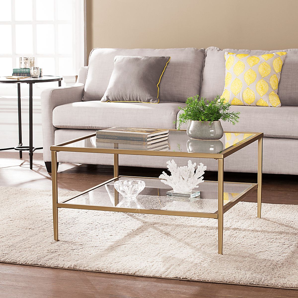 Kopernick Gold Colors,Metal Cocktail Table | Rooms to Go