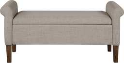 Korat Cream Beige Polyester Fabric Storage Bench | Rooms to Go