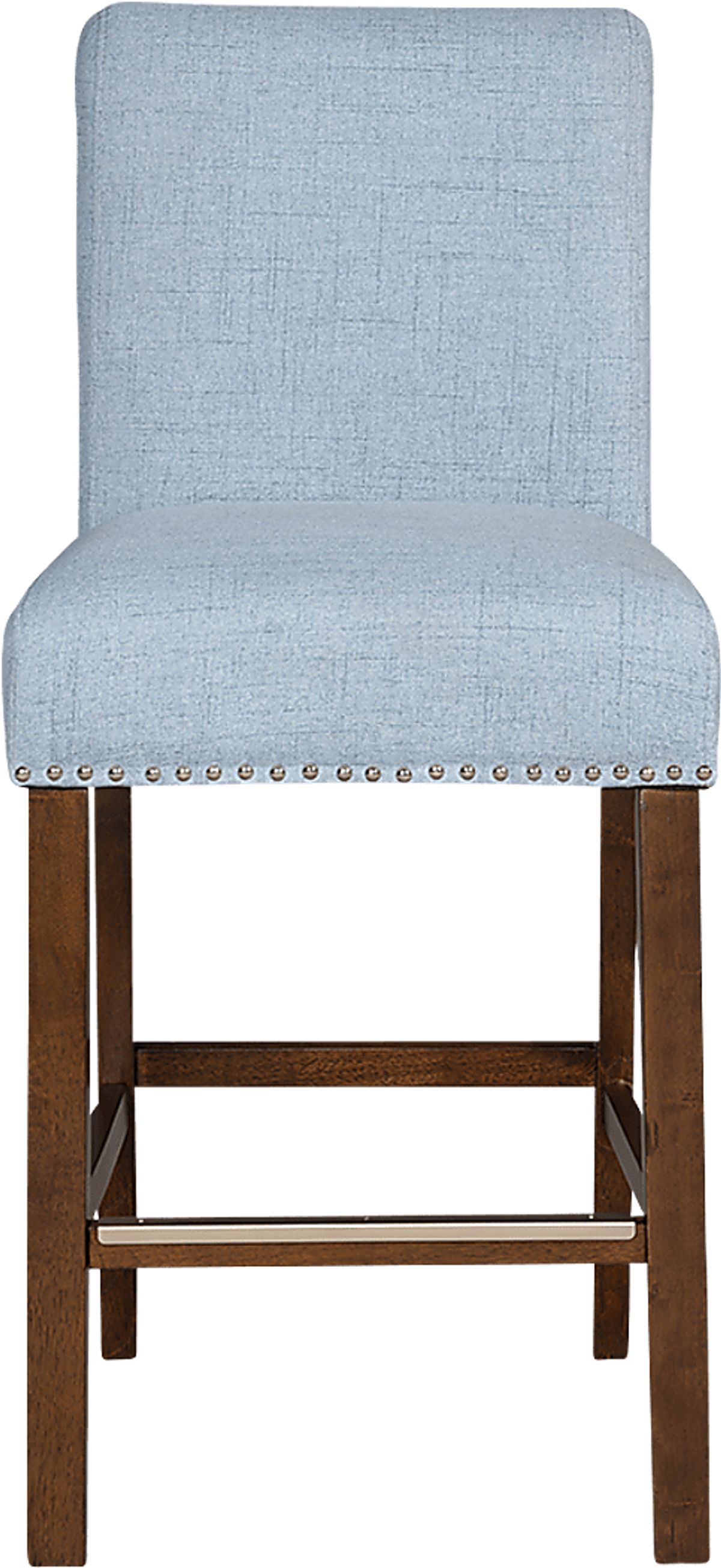 Korat Light Blue Polyester Fabric Counter Stool, Set Of 2 | Rooms to Go