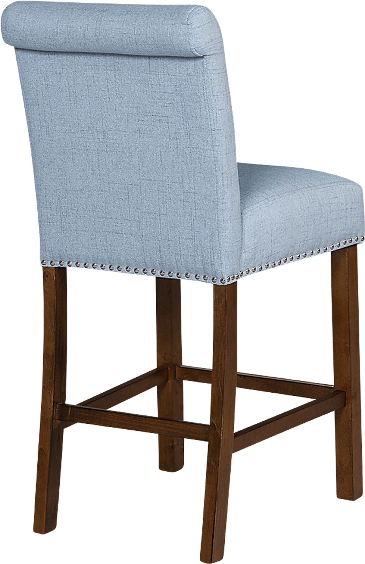Korat Light Blue Polyester Fabric Counter Stool, Set Of 2 | Rooms to Go