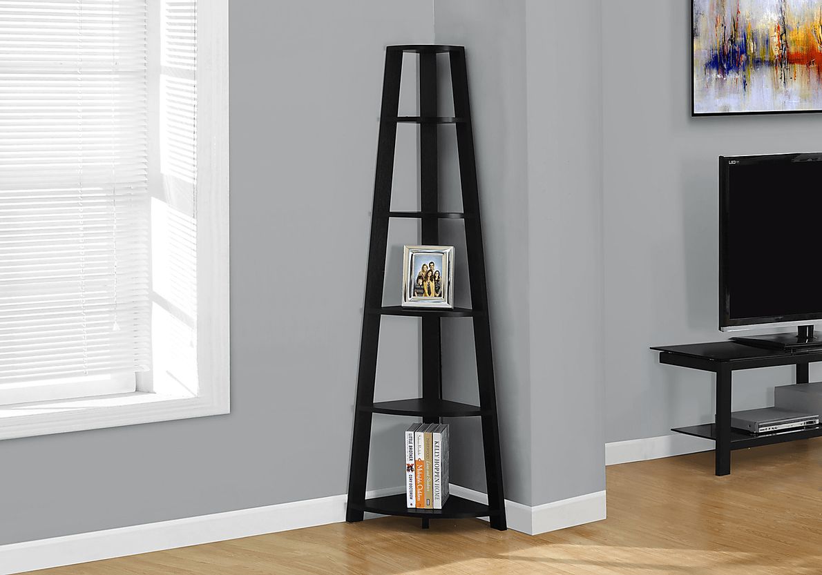 Korgan Black Bookcase - Rooms To Go