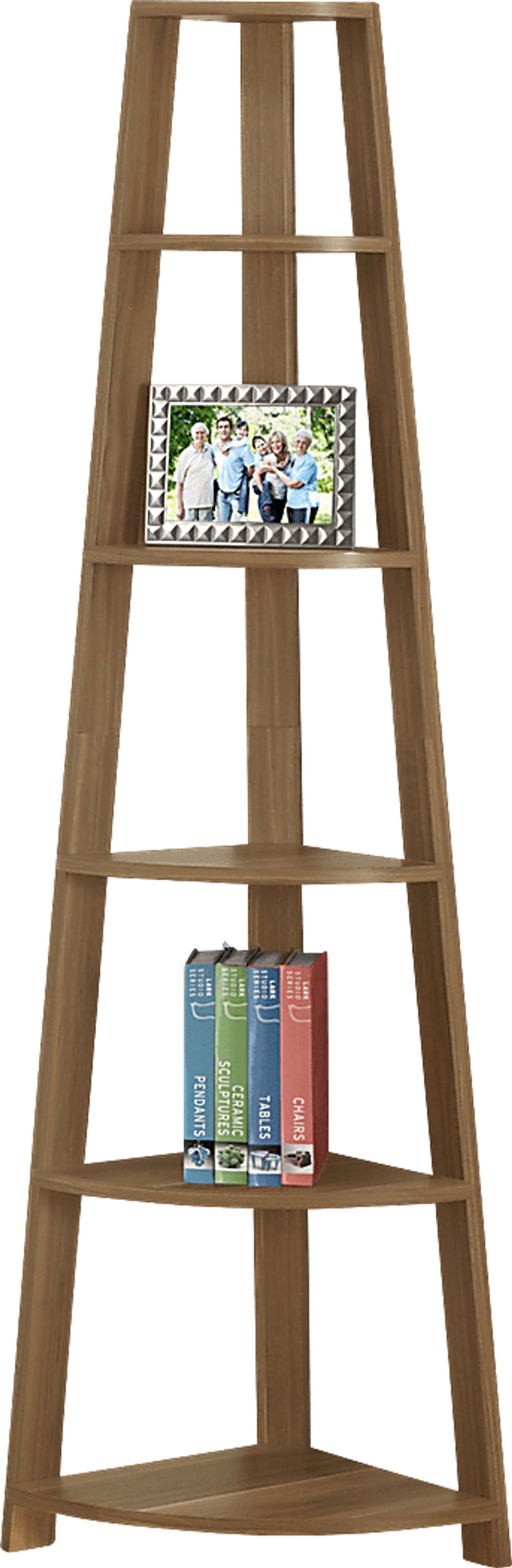 Korgan Walnut Dark Wood Bookcase | Rooms to Go