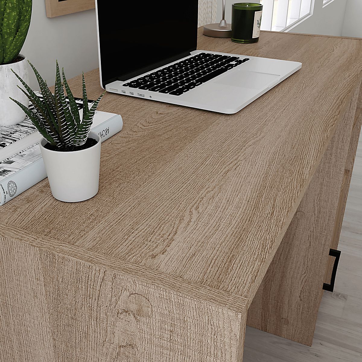 Kossuth Oak Dark Wood,Light Wood Desk | Rooms to Go