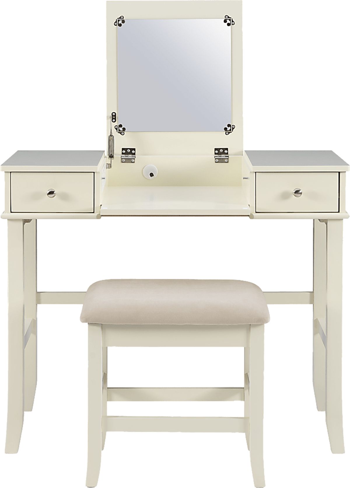 Kraimer Beige Colors,Light Wood,White Vanity | Rooms to Go