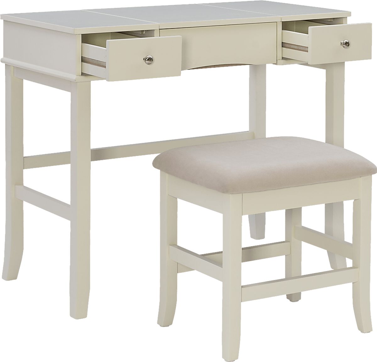 Kraimer Beige Colors,Light Wood,White Vanity | Rooms to Go