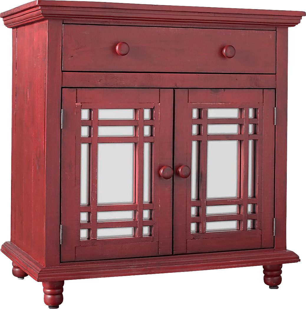 Kristansand Red Accent Cabinet - Rooms To Go