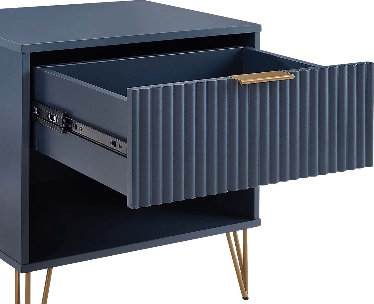 Kroc I Midnight Blue Nightstand | Rooms to Go