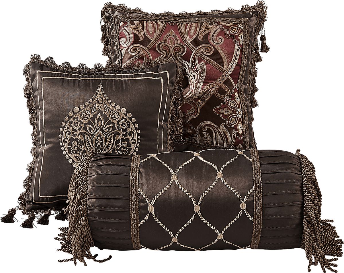 Krohn Espresso Brown Cotton,Polyester Fabric King Linen | Rooms to Go