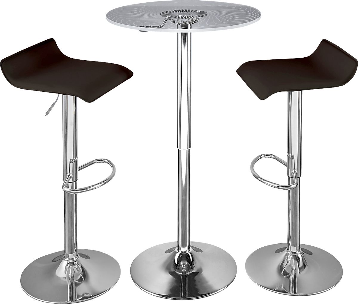 Krystl Chrome Metal 3 Pc Dining Set | Rooms to Go