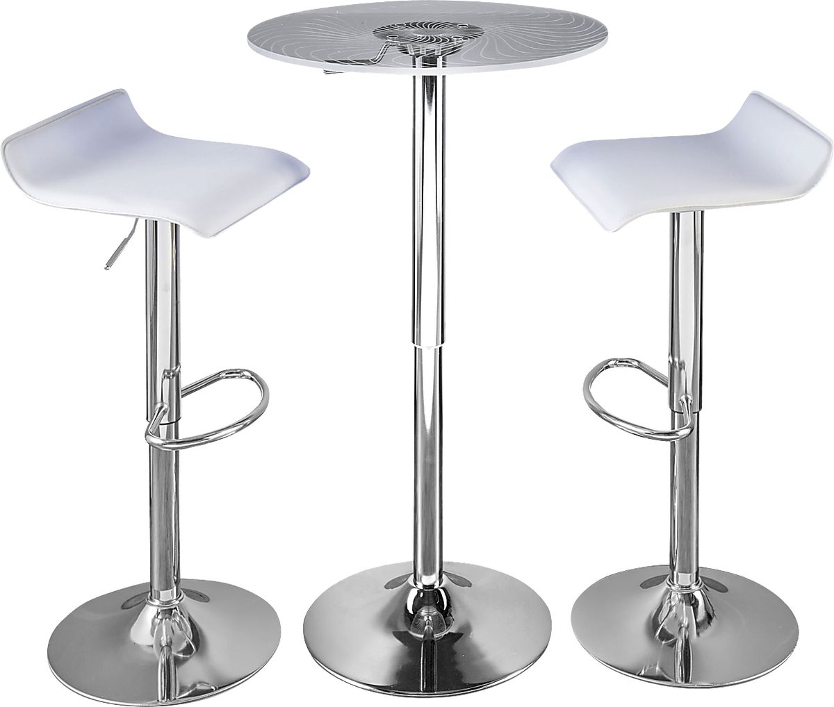 Krystl Chrome Metal 3 Pc Dining Set | Rooms to Go