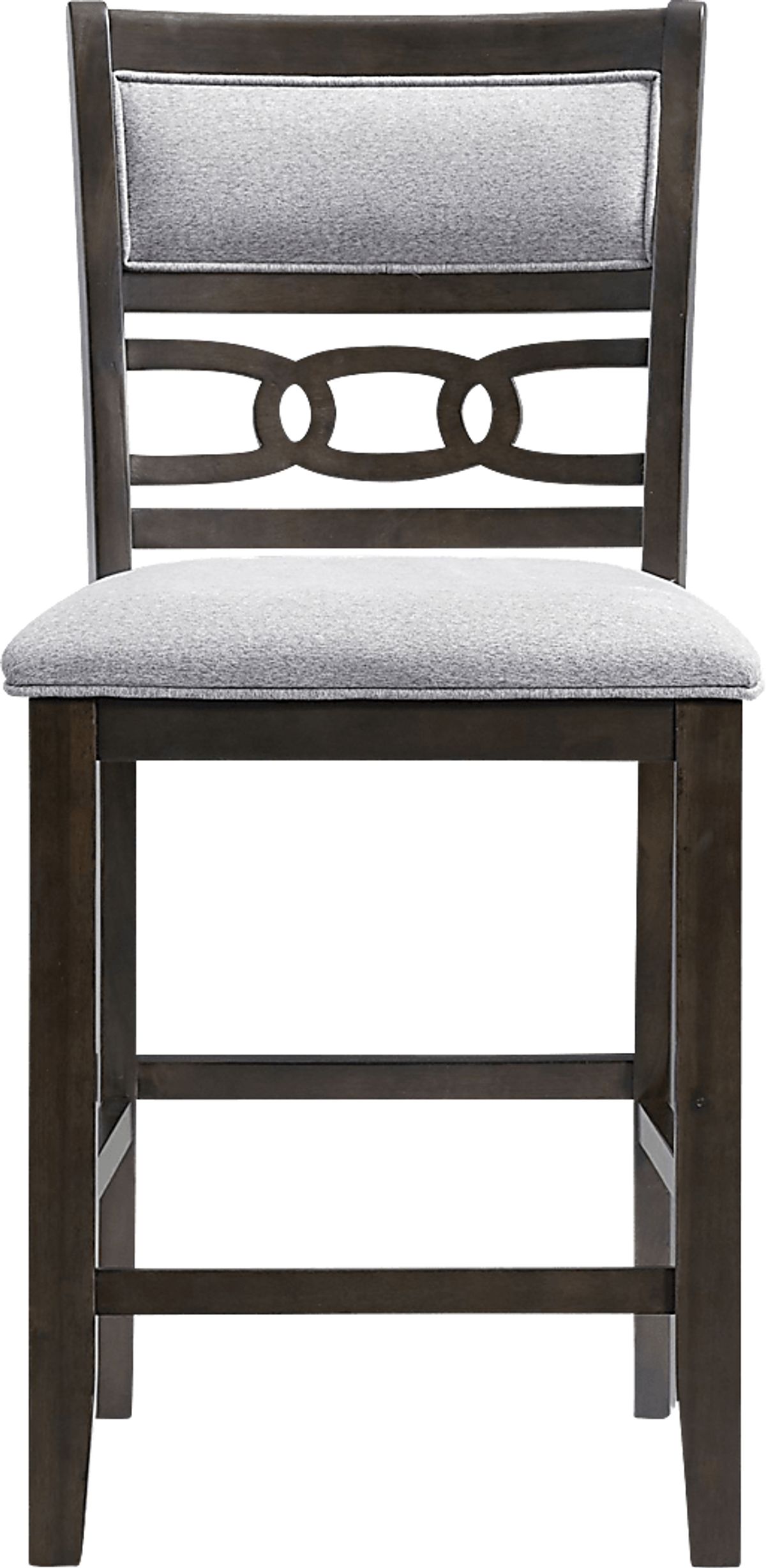 Kudzu Walnut Dark Wood Brown Polyester Fabric Counter Height Stool, Set ...
