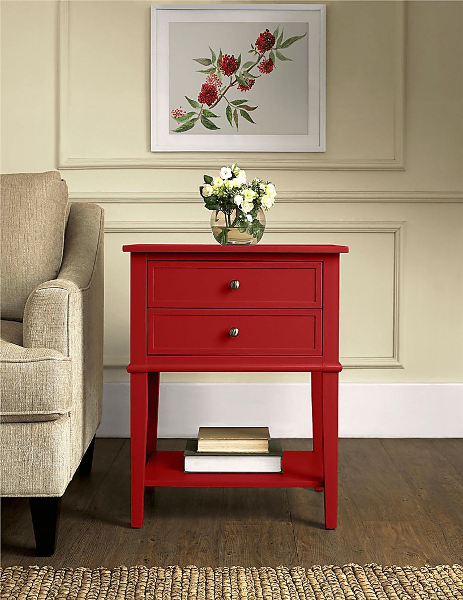 Kuhle Red Accent Table - Rooms To Go