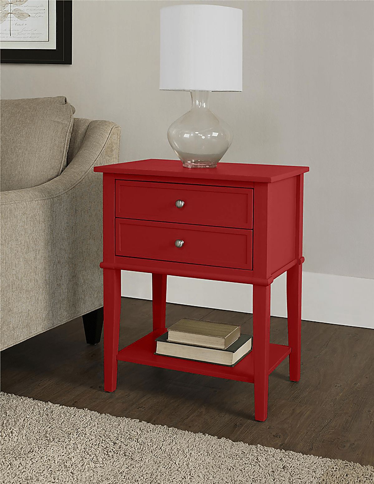 Kuhle Red Colors Accent Table | Rooms to Go