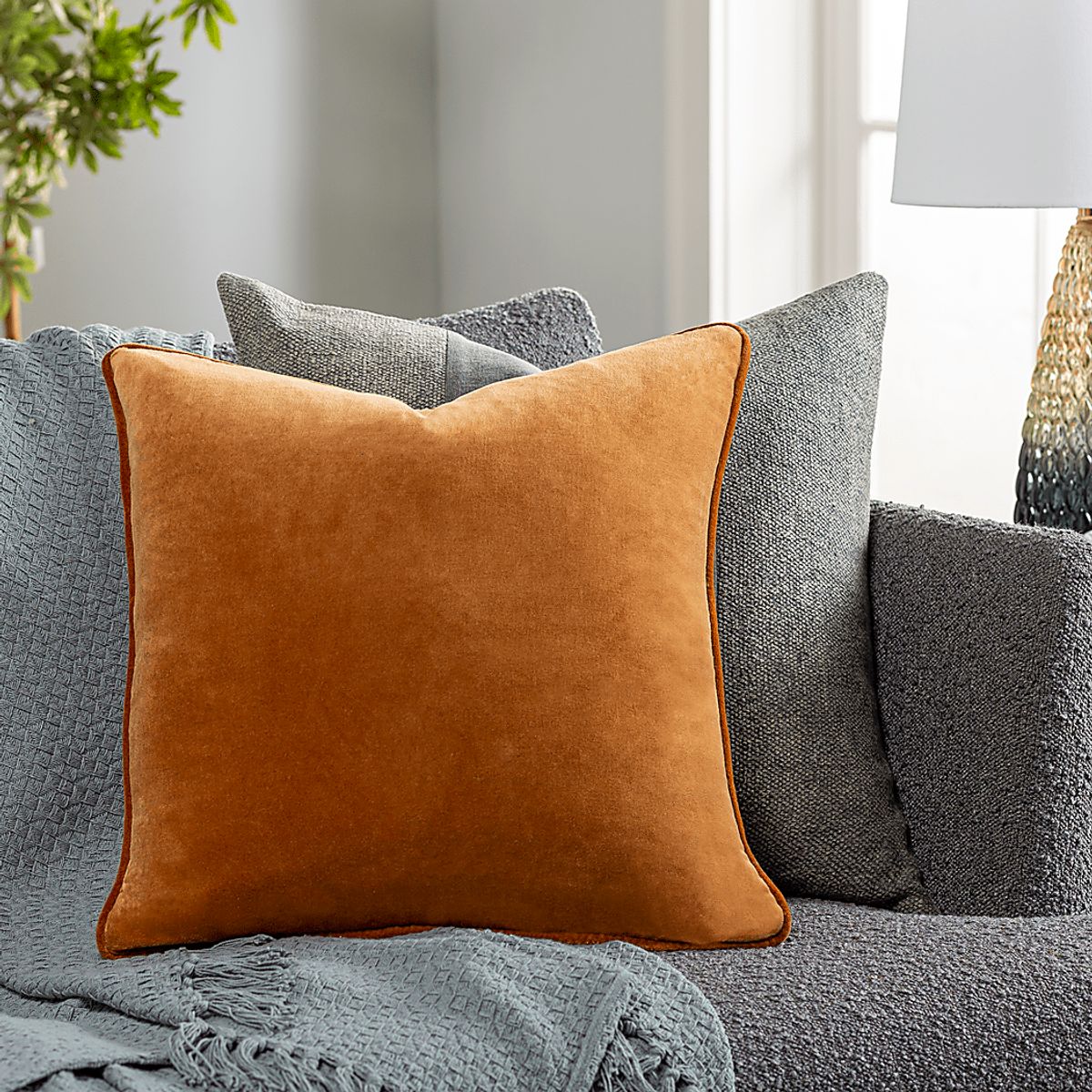 Kukao Camel Brown Accent Pillow | Rooms to Go