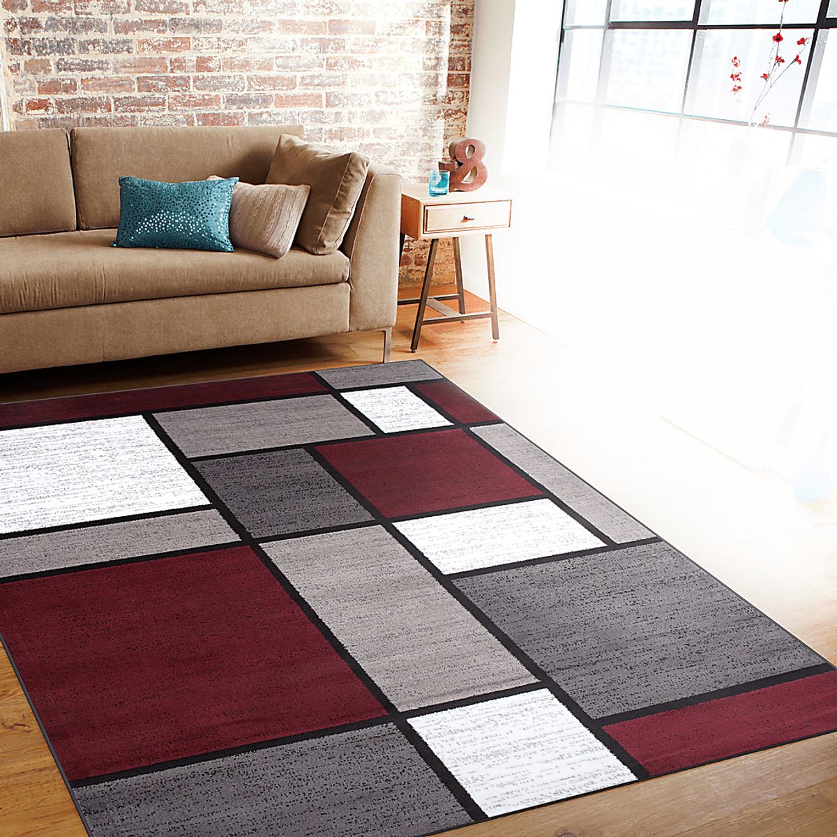 Kylan Red Rug | Rooms to Go