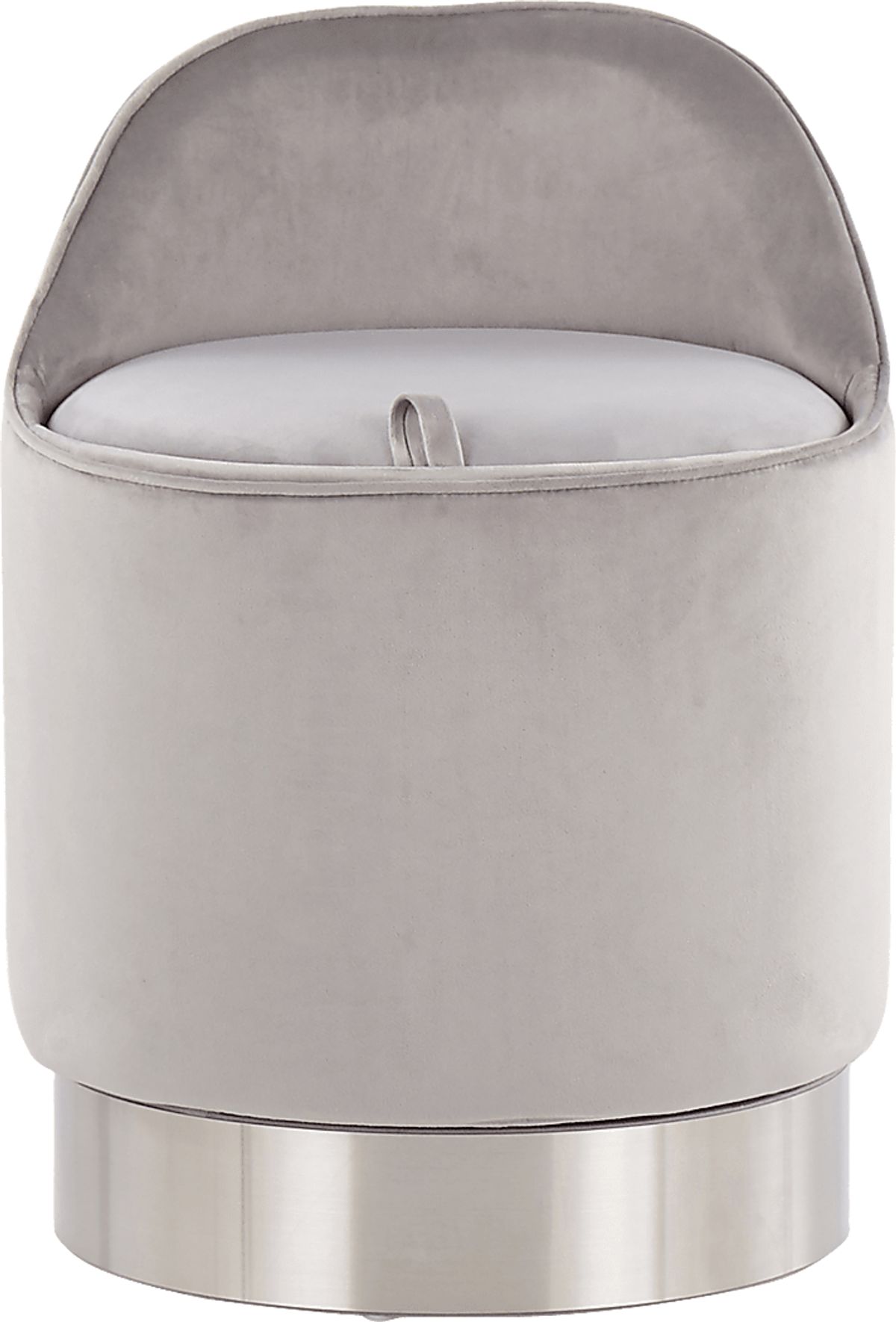 Kylman Silver Gray Vanity Stool | Rooms to Go