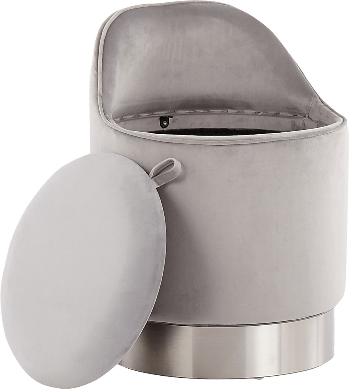 Kylman Silver Gray Vanity Stool | Rooms to Go