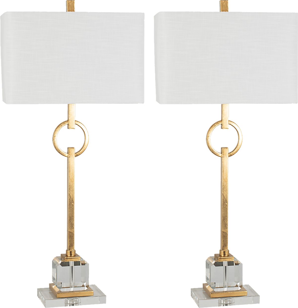 Kyra Club 2 Pc Gold Yellow Set Of Lamps | Rooms to Go