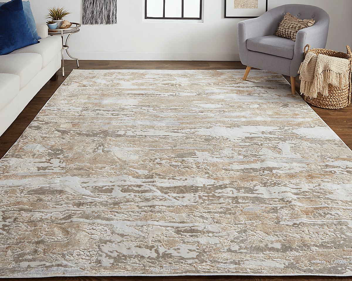 Kyva Ivory,Tan Beige,Brown Rugs | Rooms to Go